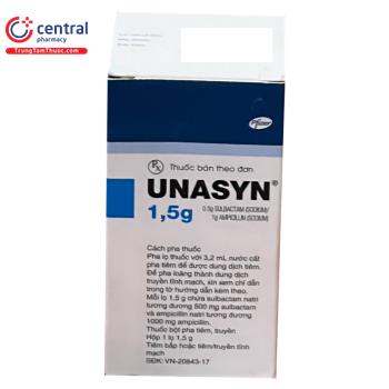 [CHÍNH HÃNG] Thuốc Unasyn 1.5g trị nhiễm khuẩn: chỉ định
