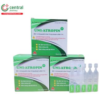 Thuốc nhỏ mắt Uni-Atropin 1% - Thuốc giãn đồng tử và liệt cơ thể mi