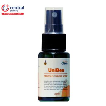 Xịt họng keo ong Unibee không lo viêm họng, đau họng