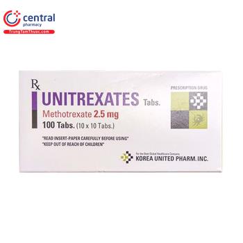 [CHÍNH HÃNG] Thuốc Unitrexates 100 viên nén trị viêm khớp dạng thấp