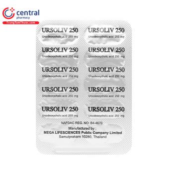 Thuốc Ursoliv 250 – Thuốc điều trị sỏi mật, xơ gan nguyên phát