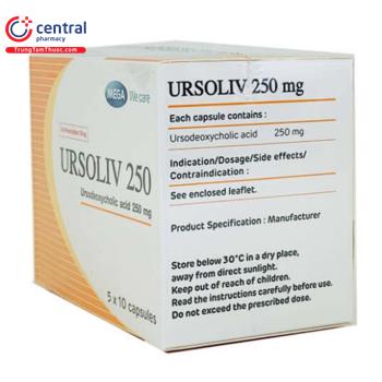 Thuốc Ursoliv 250 – Thuốc điều trị sỏi mật, xơ gan nguyên phát
