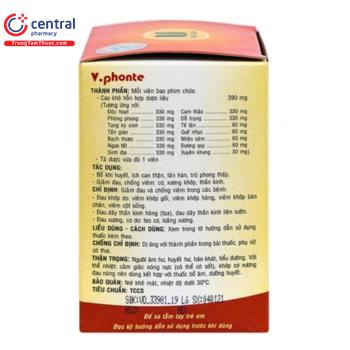 Thuốc V.Phonte - Hỗ trợ giảm đau, chống viêm cơ, xương khớp