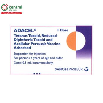 Vaccine Adacel phòng bệnh uốn ván, bạch hầu và ho gà cho người từ 4 đến ...