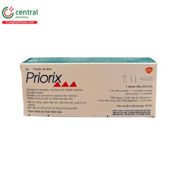 Vắc xin Priorix phòng sởi - quai bị - rubella: Lịch tiêm, thông tin kê toa