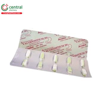 Thuốc Vacodomtium 20 điều trị giảm triệu chứng buồn nôn và nôn nặng
