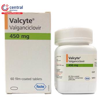 [CHÍNH HÃNG] Thuốc Valcyte 450mg - điều trị viêm võng mạc