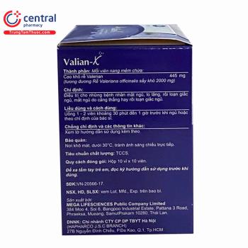 Thuốc Valian-X (Hộp 100 viên): Trị mất ngủ, lo âu, rối loạn giấc ngủ
