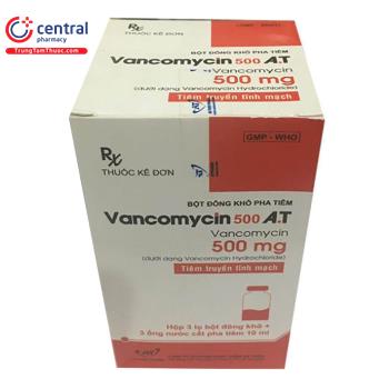 Thuốc Vancomycin 500 A.T: cách dùng, liều dùng, giá bán