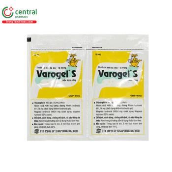 Thuốc hỗn dịch uống Varogel S trị viêm loét dạ dày cấp và mạn tính