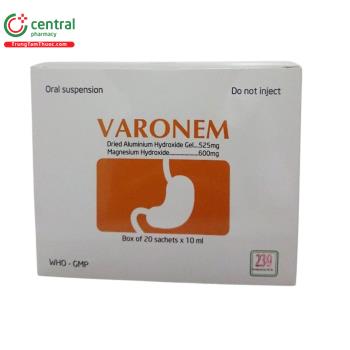 Thuốc Varonem điều trị viêm loét dạ dày, trào ngược dạ dày thực quản