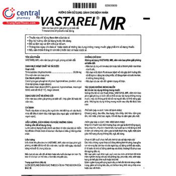 Thuốc Vastarel MR (Trimetazidine 35mg): tác dụng, chỉ định, lưu ý