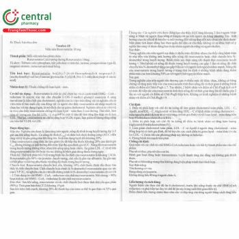 Thuốc Vasulax-10 (Rosuvastatin 10mg) giúp điều trị rối loạn lipid máu