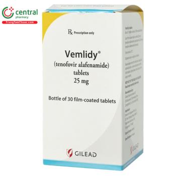 Thuốc Vemlidy 25mg điều trị bệnh lý viêm gan B mạn tính trên người lớn