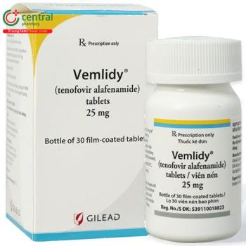 Thuốc Vemlidy 25mg điều trị bệnh lý viêm gan B mạn tính trên người lớn