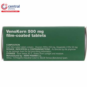VenoKern 500mg film-coated tablets: tác dụng, chỉ định, cách dùng