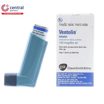 [CHÍNH HÃNG] Thuốc Ventolin Inhaler 100mcg: liều dùng, cách dùng, giá