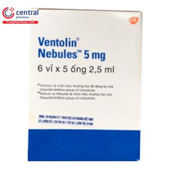 Thuốc Ventolin Nebules 5mg/2,5ml điều trị bệnh hen, viêm đường hô hấp