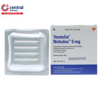 Thuốc Ventolin Nebules 5mg/2,5ml điều trị bệnh hen, viêm đường hô hấp