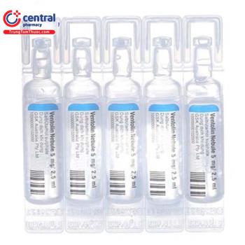 Thuốc Ventolin Nebules 5mg/2,5ml điều trị bệnh hen, viêm đường hô hấp