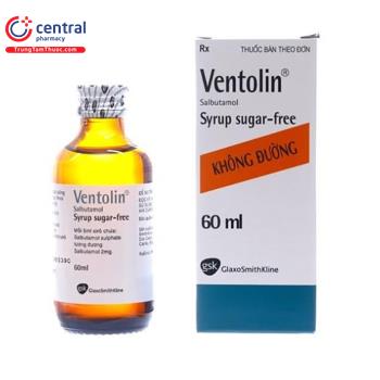[CHÍNH HÃNG] Thuốc Ventolin Syrup Sugar-free 60ml: tác dụng