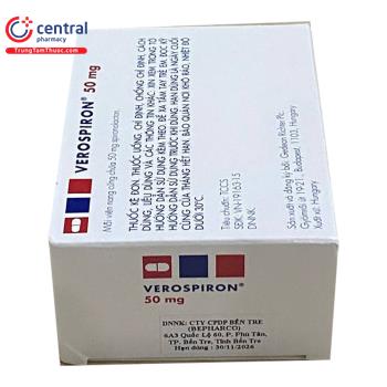 [CHÍNH HÃNG] Thuốc Verospiron 50mg - Điều trị tăng huyết áp
