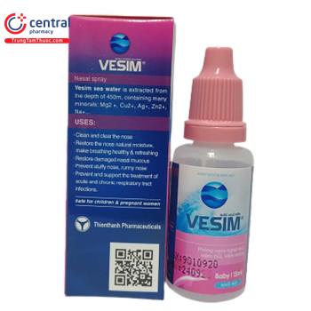 Dung dịch vệ sinh mũi Vesim Baby 15ml: cách dùng hiệu quả