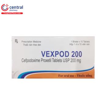 Thuốc Vexpod 200 : Kháng sinh nhóm cephalosporin trị nhiễm khuẩn