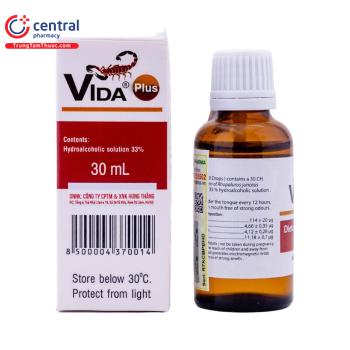 [CHÍNH HÃNG] Thuốc Vida Plus 30ml - Nọc bọ cạp xanh trị ung thư