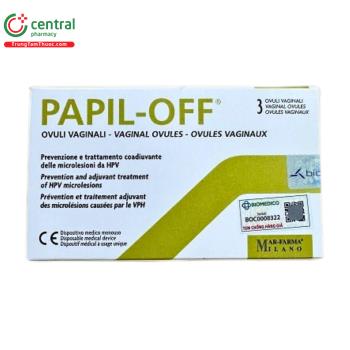 Viên đặt âm đạo Papil-Off điều trị tổn thương do virus HPV gây ra