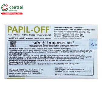 Viên đặt âm đạo Papil-Off điều trị tổn thương do virus HPV gây ra