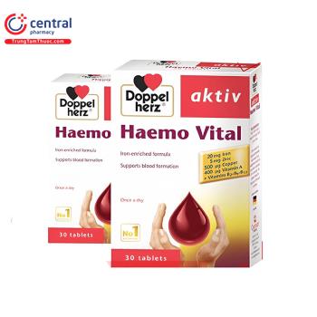 [CHÍNH HÃNG] Viên uống Haemo Vital Doppelherz Aktiv hỗ trợ bổ máu.