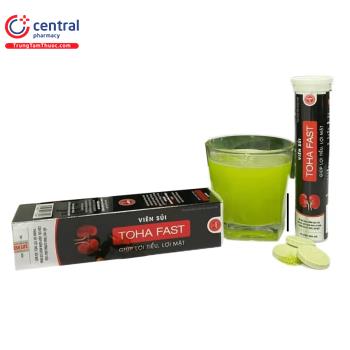 Viên sủi tiêu sỏi Toha Fast hỗ trợ đánh bay sỏi cho thận và mật