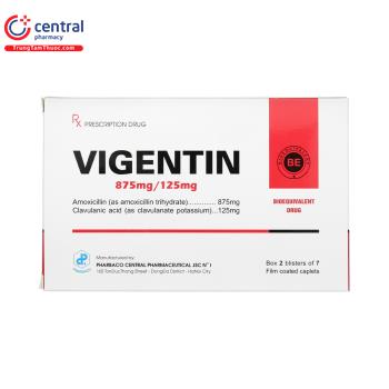 Thuốc Vigentin 875mg/125mg Pharbaco giúp điều trị nhiễm trùng hô hấp