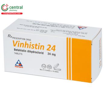 Thuốc Vinhistin 24mg - Điều trị các triệu chứng liên quan đến Ménière