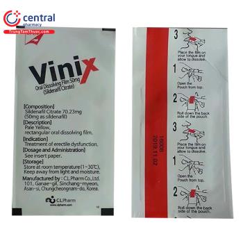 Thuốc Vinix 50mg - ngăn ngừa cương dương, kéo dài thời gian quan hệ