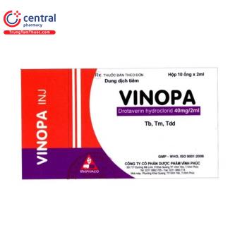 Thuốc Vinopa 40mg/2ml điều trị cơn đau do co thắt cơ trơn