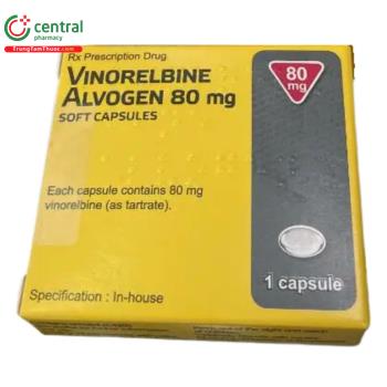 Thuốc Vinorelbine Alvogen 80mg Soft Capsules điều trị ung thư phổi, ung ...