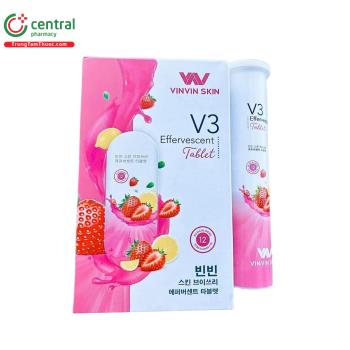 VinVin Skin V3 Effervescent Tablet hỗ trợ chống oxy hóa, làm đẹp da