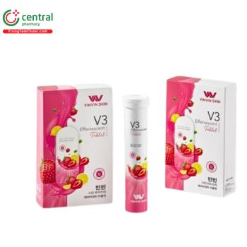 VinVin Skin V3 Effervescent Tablet hỗ trợ chống oxy hóa, làm đẹp da
