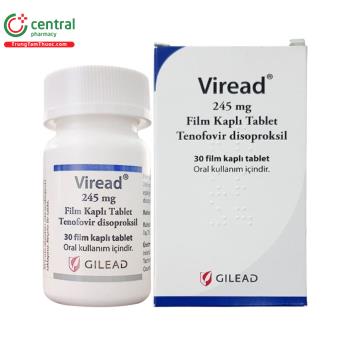 Thuốc Viread 245mg Gilead điều trị viêm gan B, bệnh nhân nhiễm HIV-1