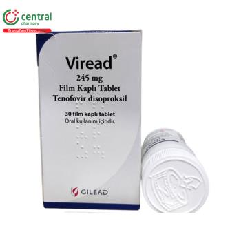 Thuốc Viread 245mg Gilead điều trị viêm gan B, bệnh nhân nhiễm HIV-1