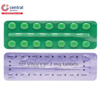 Thuốc Visanne 2mg tablets (Dienogest) điều trị nội mạc tử cung