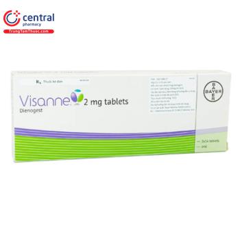 Thuốc Visanne 2mg tablets (Dienogest) điều trị nội mạc tử cung