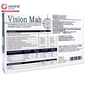Thuốc Vision Mab hỗ trợ tăng cường thị lực, giảm khô mắt