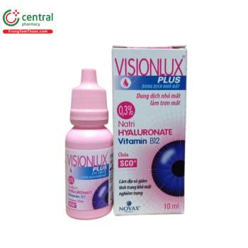 Thuốc nhỏ mắt Visionlux Plus Novax - Dưỡng ẩm, bôi trơn nhãn cầu