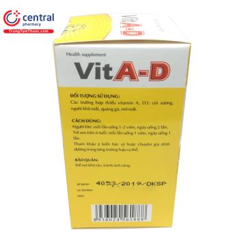 Thuốc Vit A-D Dược phẩm Thành Công - xương khoẻ mắt sáng