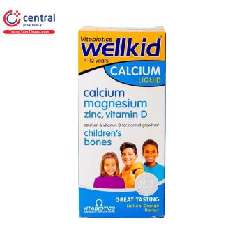 Thuốc Vitabiotics wellkid Calcium Liquid tăng chiều cao, xương chắc khoẻ