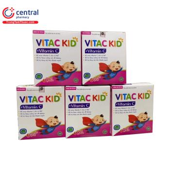 Vitac Kid + Vitamin C tăng đề kháng cho trẻ em, tăng khả năng phòng bệnh