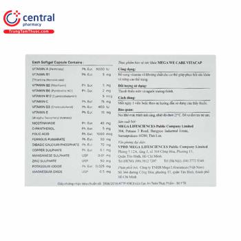 Thuốc Vitacap bổ sung vitamin và khoáng chất: liều dùng, giá bán